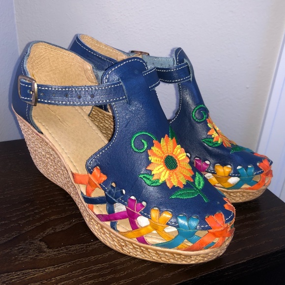 Shoes | Mexican Womens Shoes Huarache Tacn Artesanal Handmade Size 5 ...